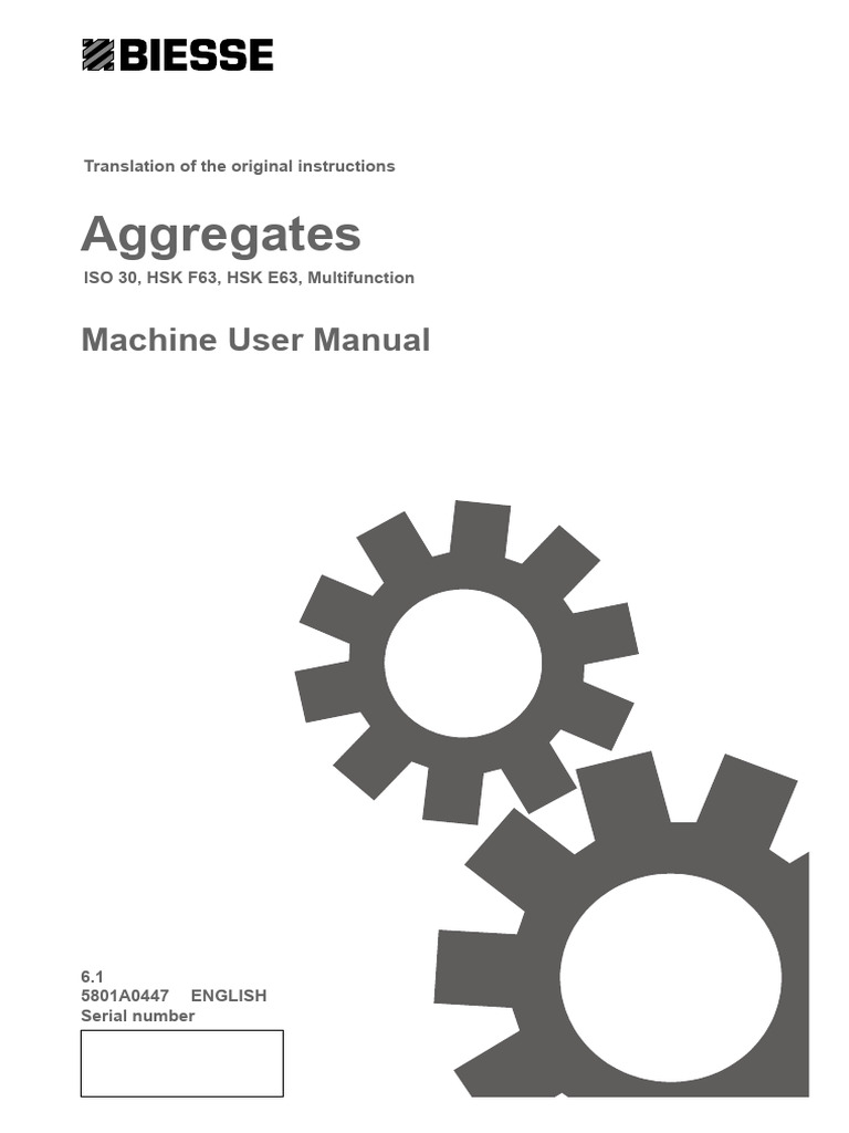 Biesse Aggregates | PDF | Machining | Equipment