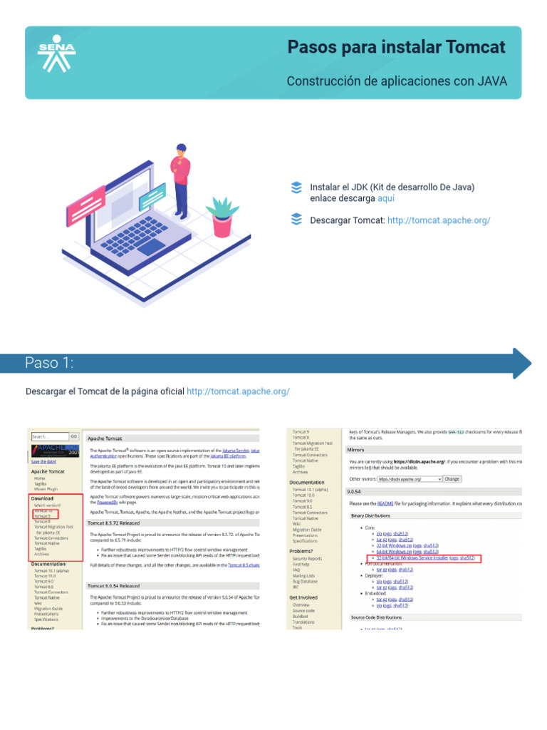 Instalacion Apache - Tomcat | PDF | Java (lenguaje de programación) | Servidor HTTP Apache