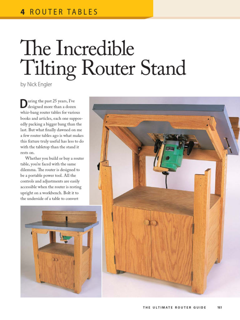 The Incredible Tilting Router Stand | PDF | Woodworking