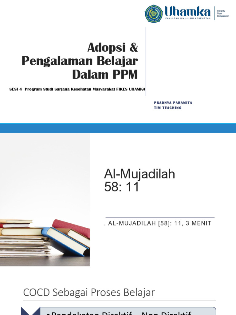 Sesi 04-PPM 2023-Adopsi & Pengalaman Belajar | PDF