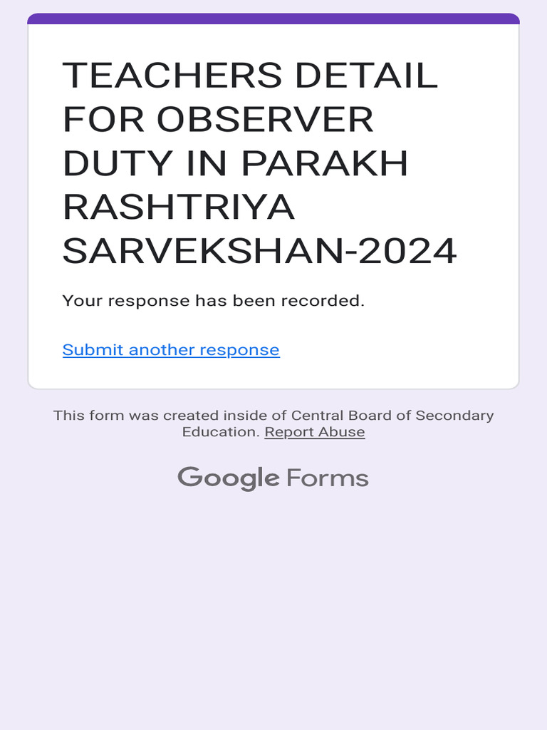Teachers Detail For Observer Duty in Parakh Rashtriya Sarvekshan-2024 | PDF