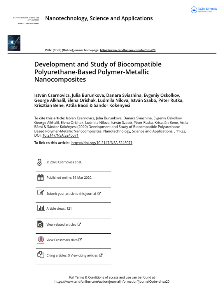 Development and Study of Biocompatible Polyurethane-Based Polymer ...