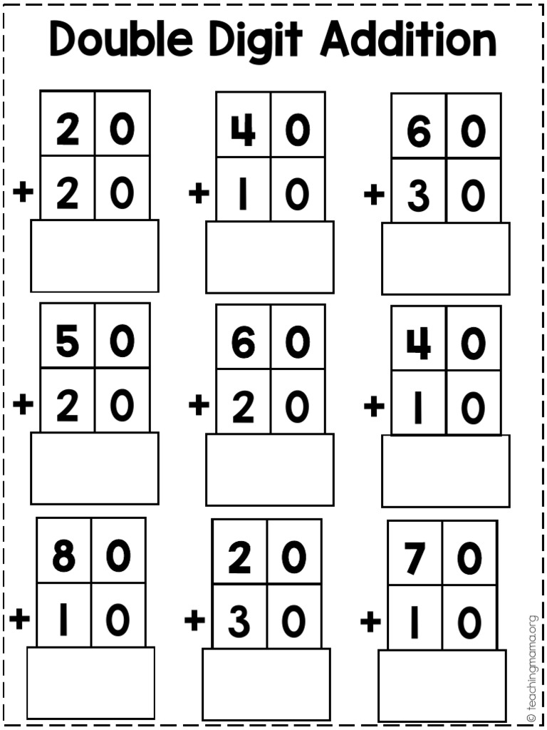 1st Grade Math Packet 17 | PDF