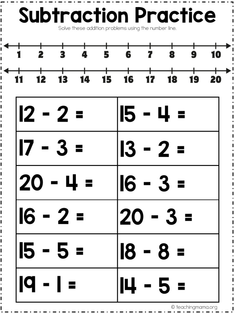 1st Grade Math Packet 20 | PDF