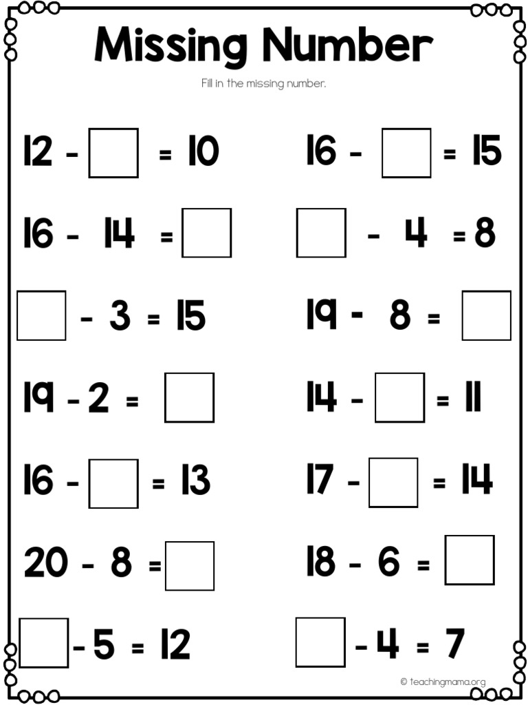 1st Grade Math Packet 21 | PDF