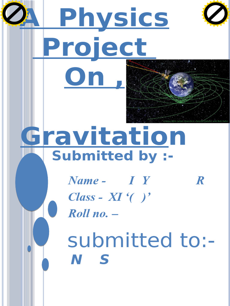 Physics Project CBSE XI | PDF | Orbit | Acceleration