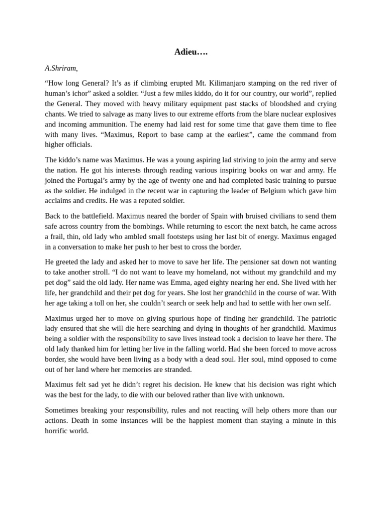 Creative Piece - AIPPM - Day 2 | PDF | Military Operations | Military