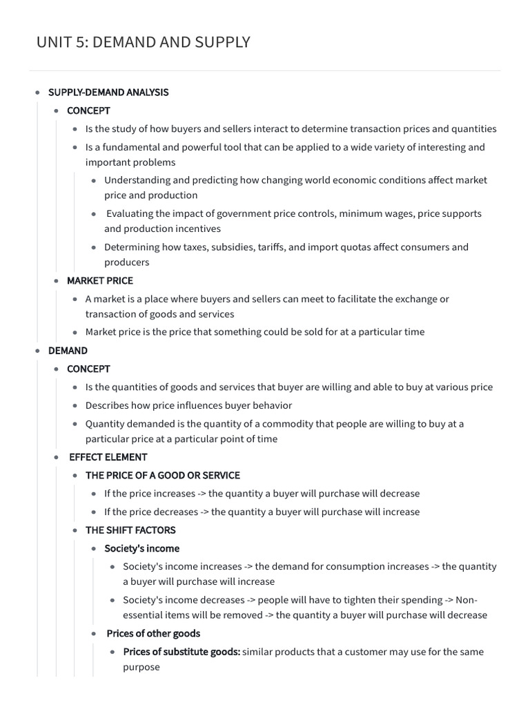 Demand and Supply Analysis Basics | PDF | Demand | Prices