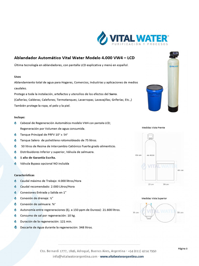 Vital Water-Catálogo-AA-VW4000-LCD | PDF
