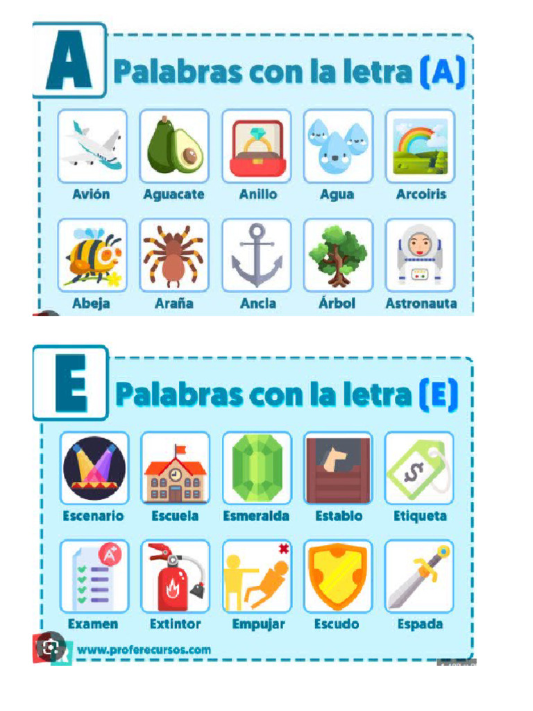 Imagenes Con La Letra A, e | PDF