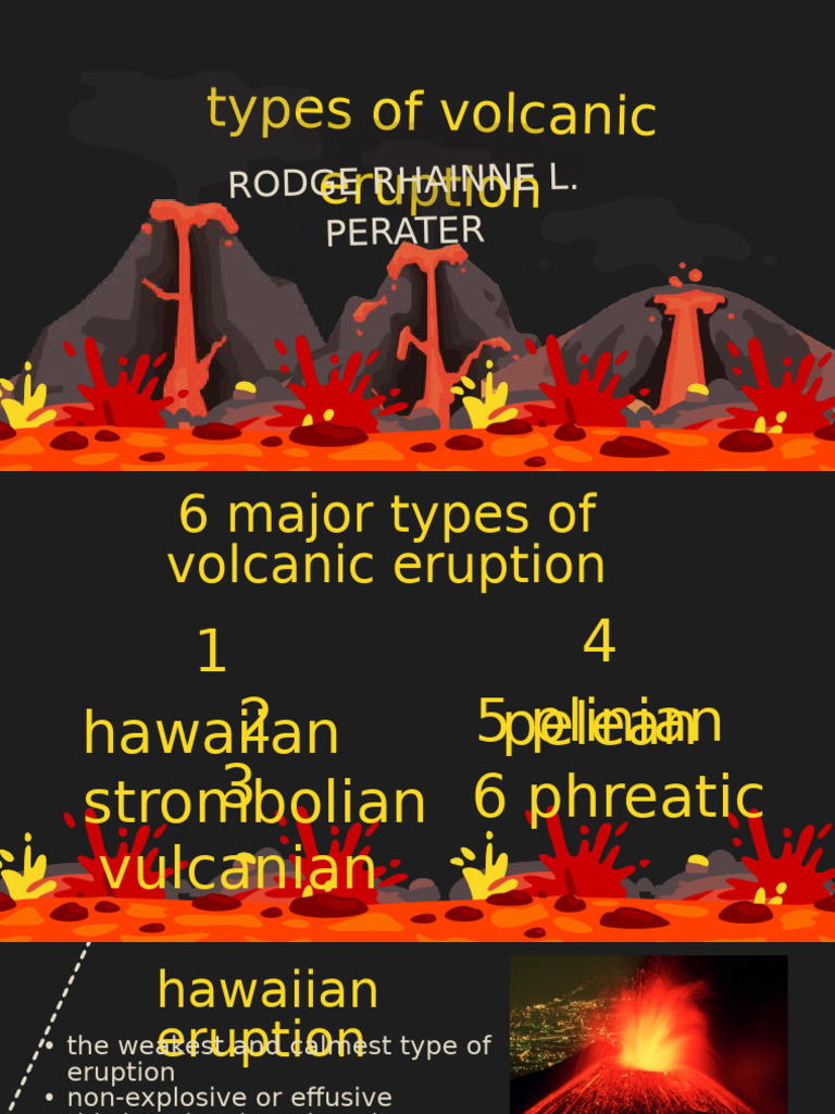 Types of Volcanic Eruption | PDF