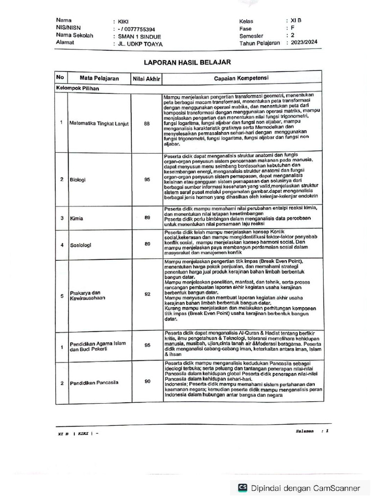 RAPOR KIKI-dikompresi | PDF