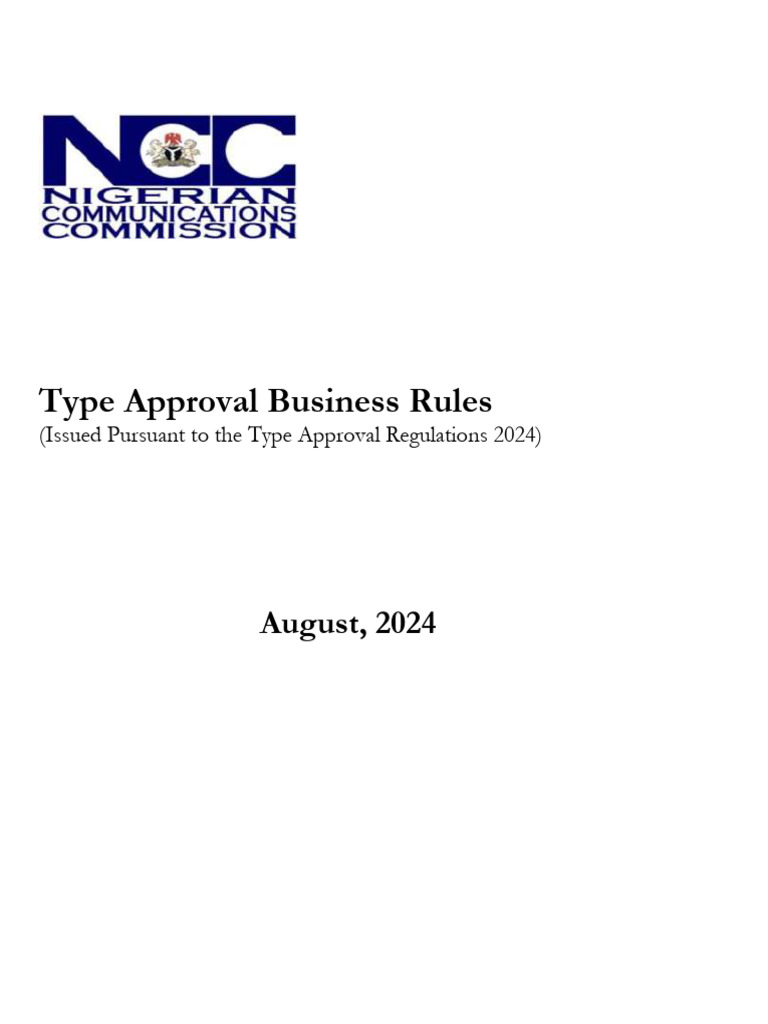 Type Approval Business Rules 2024 | PDF | Hertz | Information And ...
