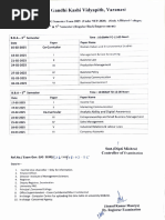 Davv Exam Time Table | PDF