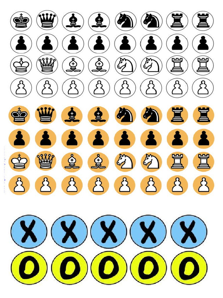 Piezas de Ajedrez para Imprimir y Pegar | PDF
