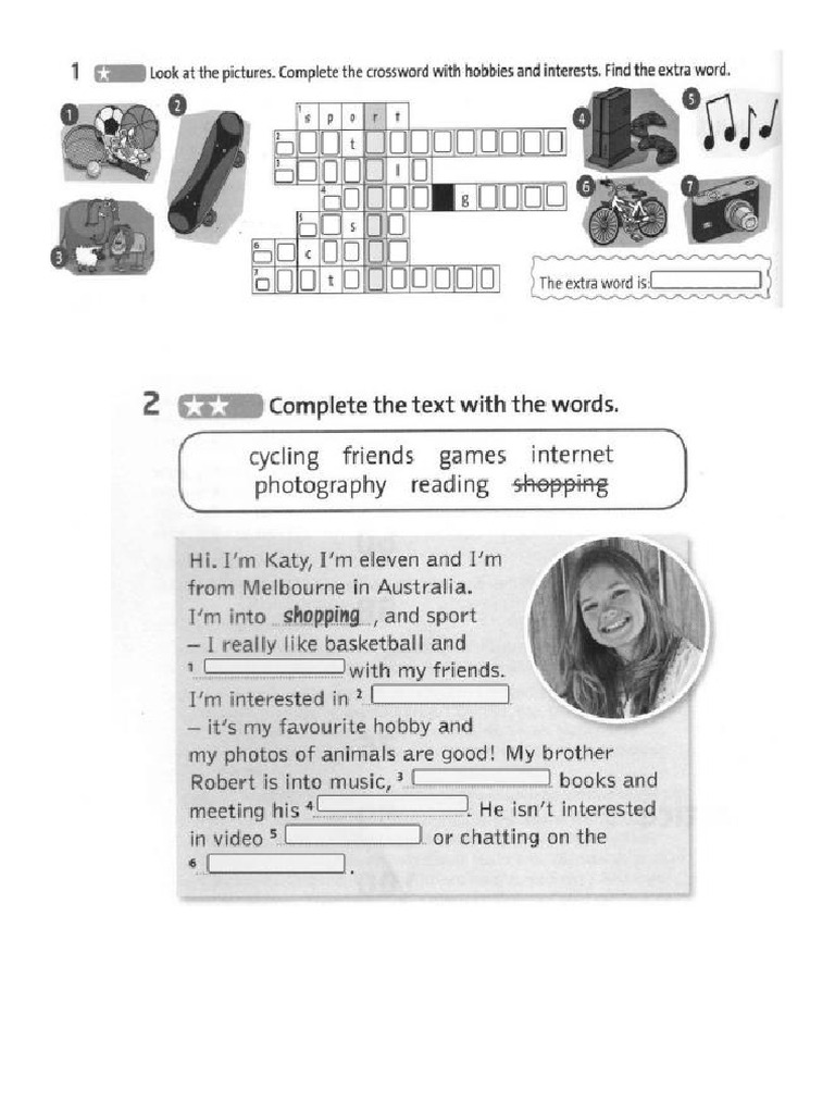 Hobbies and Interests Task | PDF