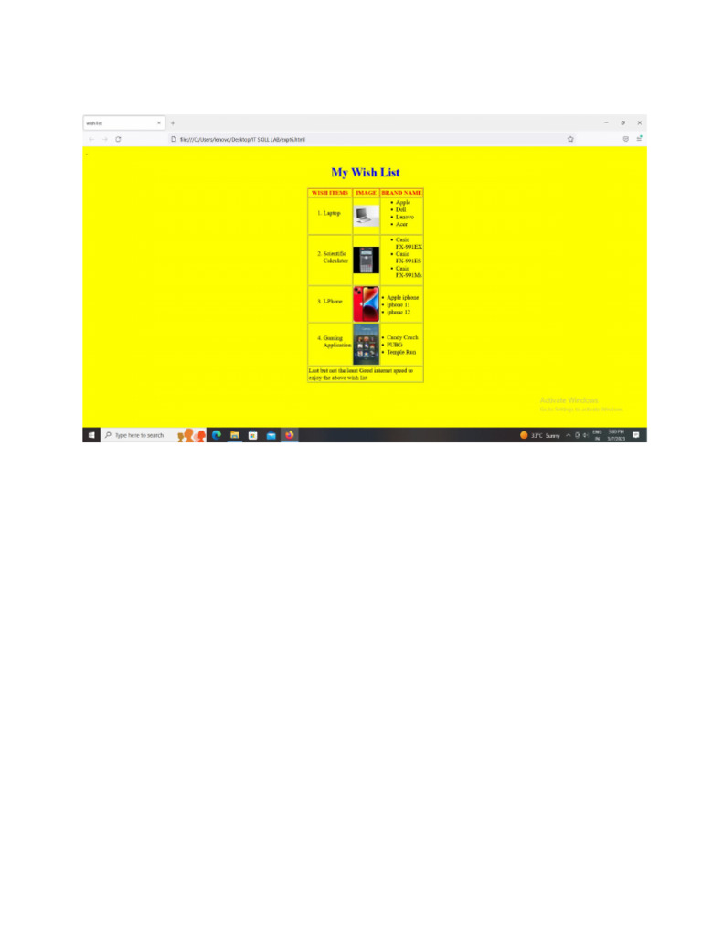 It Skill Lab Output | PDF