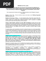 105-Day Expanded Maternity Leave Act | PDF | Parental Leave | Welfare