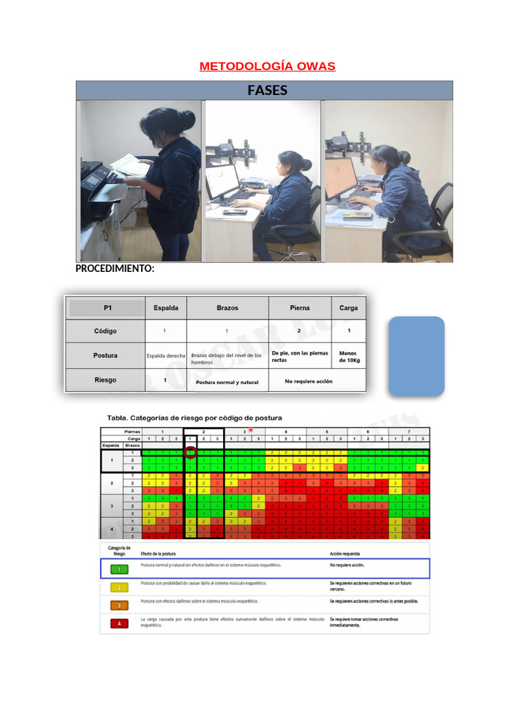 Metodología Owas | PDF