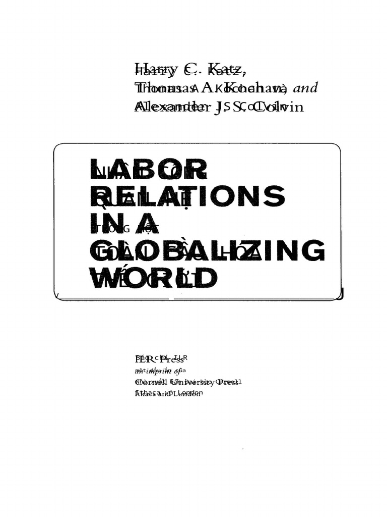 Katz Labor Relations in A Globalizing Word004 | PDF