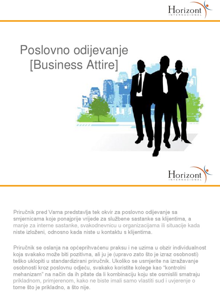 Priručnik - Poslovno Odijevanje I Poslovni Bonton | PDF