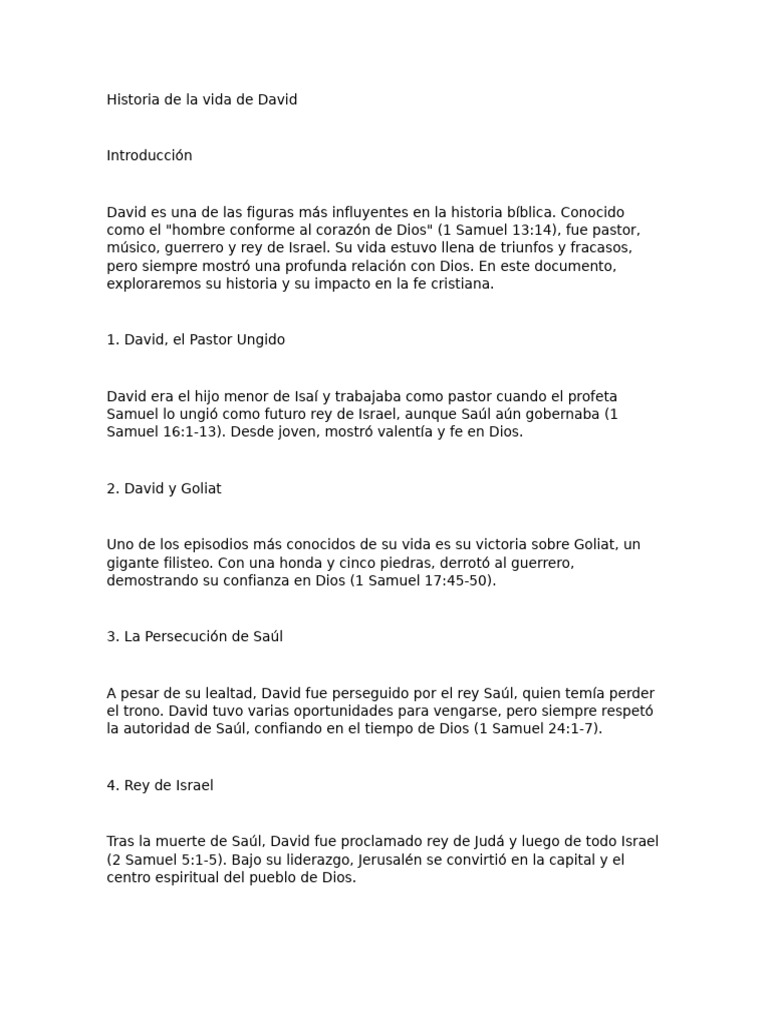 Historia de David | PDF