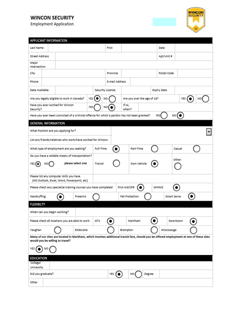 HRMD 109-Application For Employment-PDFfillable | PDF