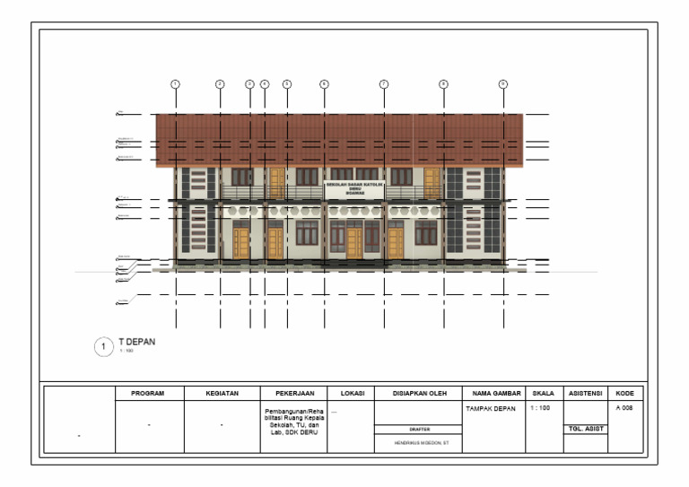 T Depan 1: Pembangunan/Reha Bilitasi Ruang Kepala Sekolah, TU, Dan Lab ...