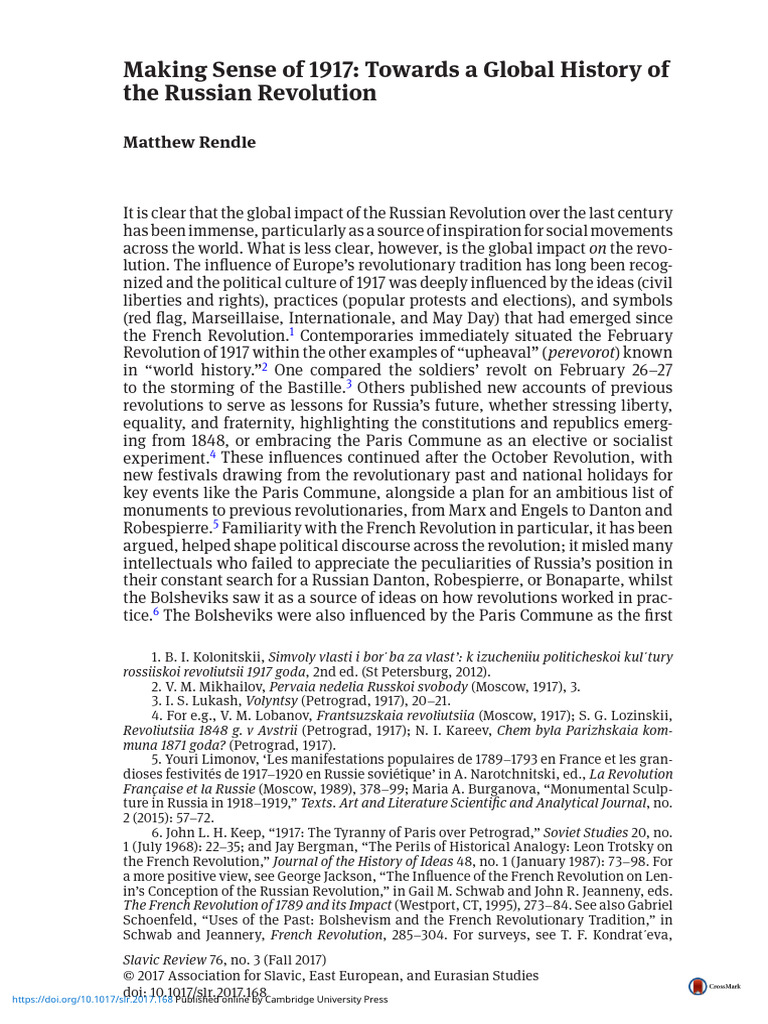 Global Influences on the Russian Revolution | PDF | Russian Revolution ...