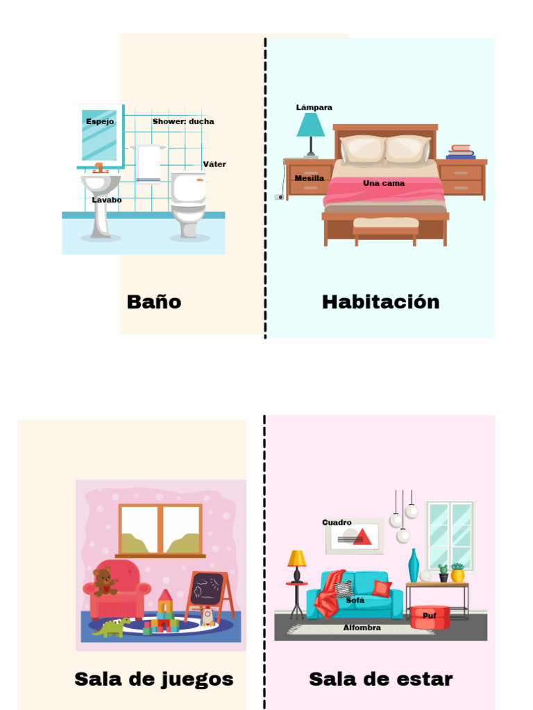 Descripción de Habitaciones y Muebles del Hogar | PDF