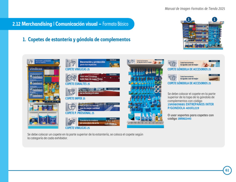 Copetes para Estanterías y Góndolas | PDF