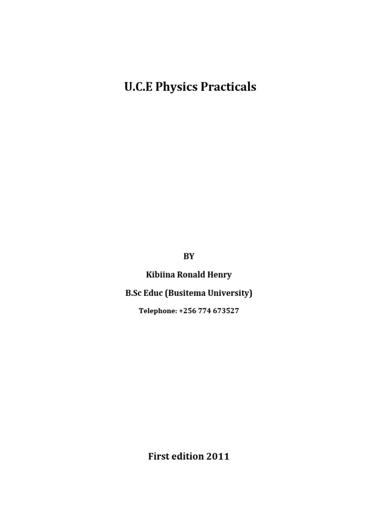 O Level Physics Practical Guide | PDF | Pendulum | Slope