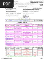 Rotation Chart - Kerala Public Service Commission, Government of Kerala ...