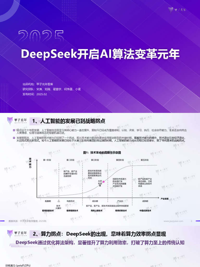 DeepSeeK开启AI算法变革元年 | PDF