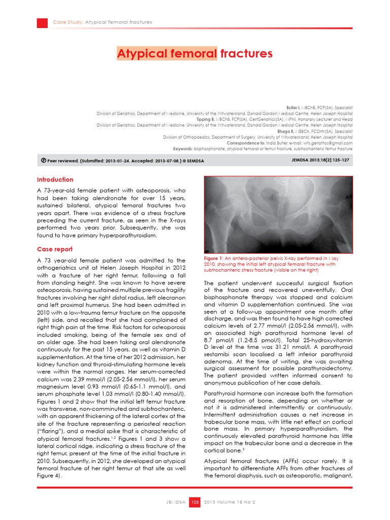 Atypical-Femoral-Fractures | PDF | Osteoporosis | Bone