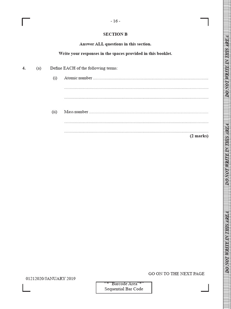 Past Paper Question - EC-Atoms-Periodic Table | PDF | Barcode ...