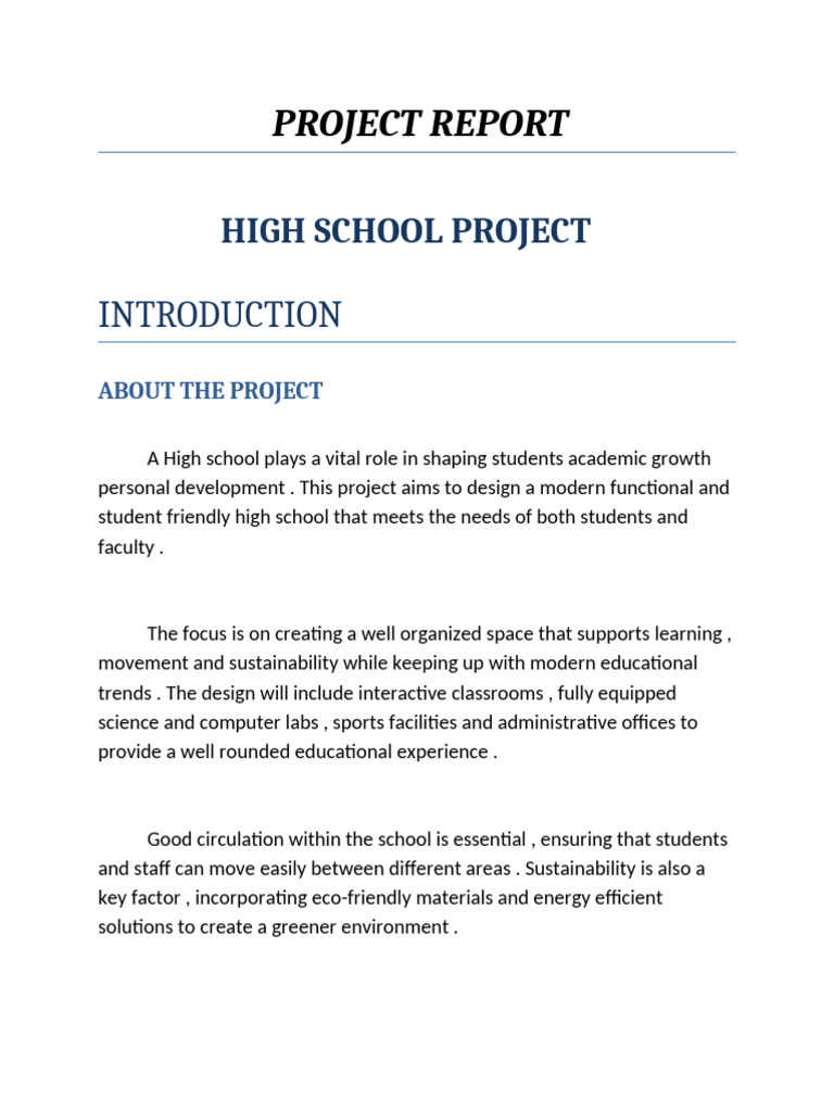 High School Project | PDF