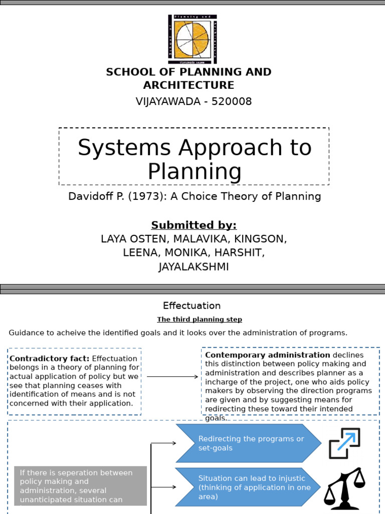 Systems Approach To Planning | PDF | Policy | Cognition