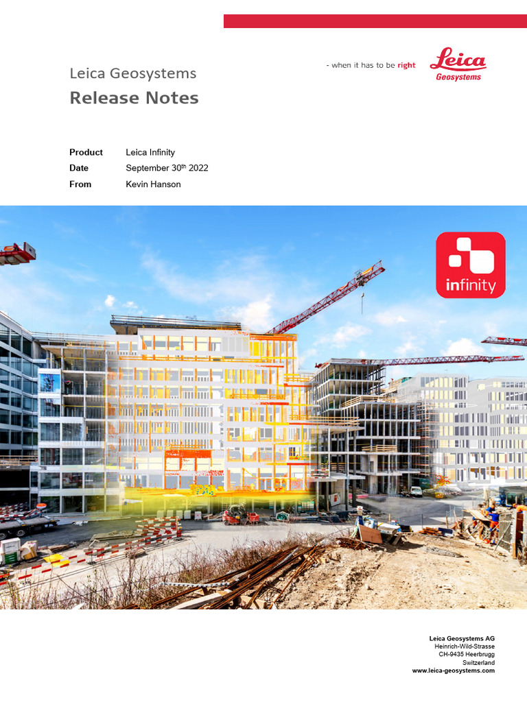 Release Notes Leica Infinity V 401 | PDF | Microsoft Windows ...