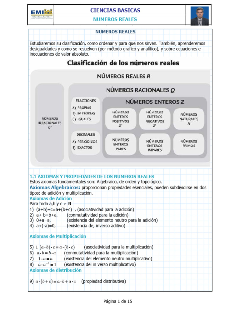 Axiomas y Desigualdades de Números Reales | PDF | Desigualdad ...