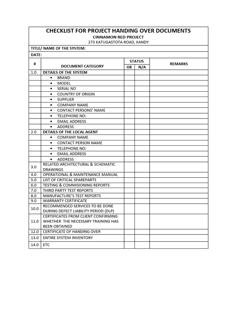 Crk Fk-5!1!12 Handover Report | PDF | Equipment | Active Fire Protection