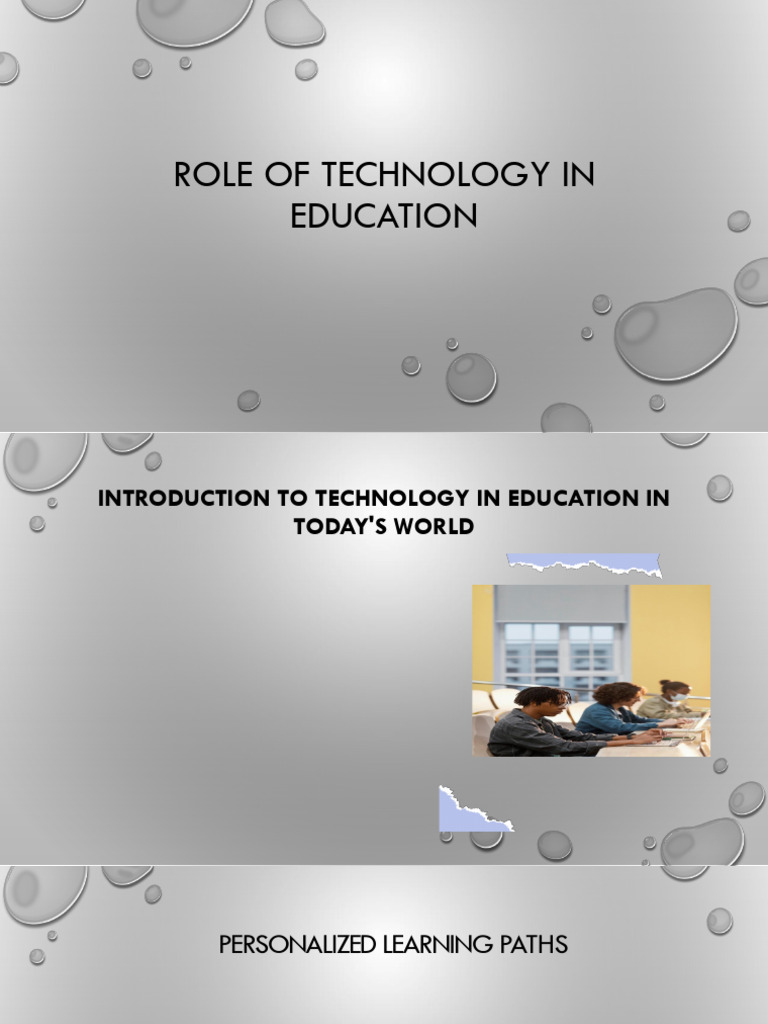 Role of Technology in Education | PDF