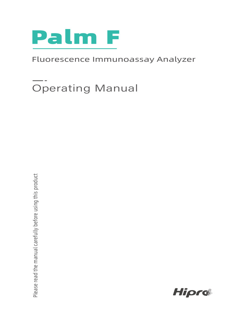 Palm F Fluorescence Analyzer Manual | PDF