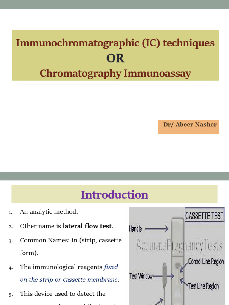Immunochromatographic Assay Overview | PDF | Immunoassay | Laboratory ...