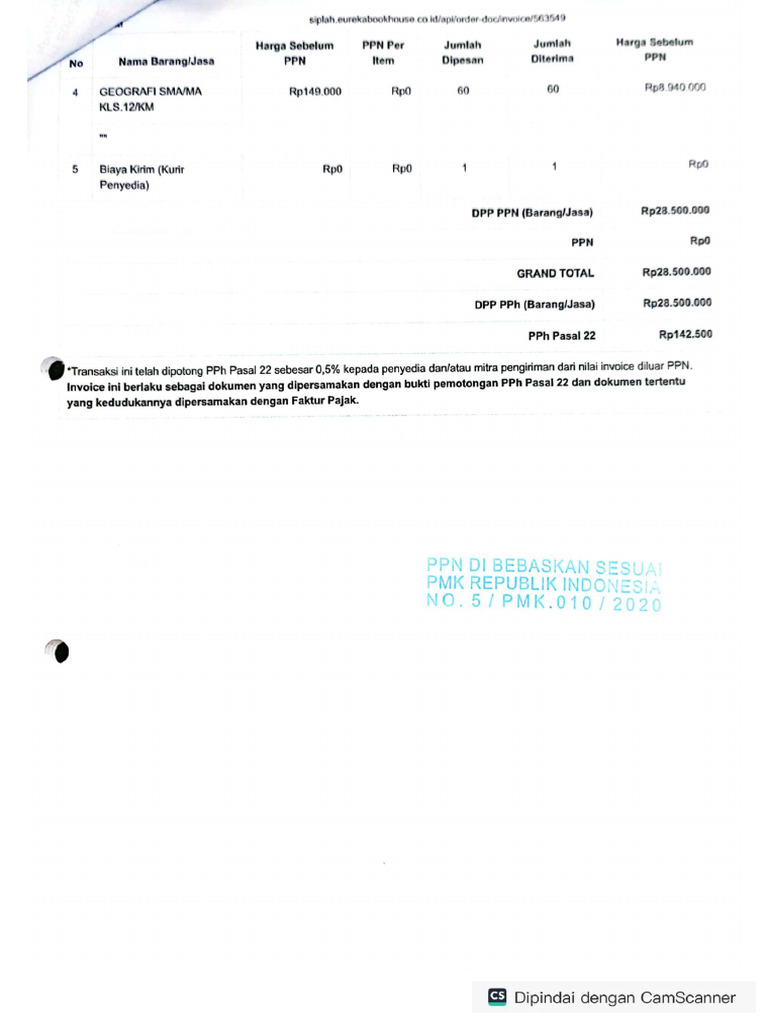 Kuitansi Pembayaran Buku Kelas Xii Penerbit Erlangga2-4 | PDF