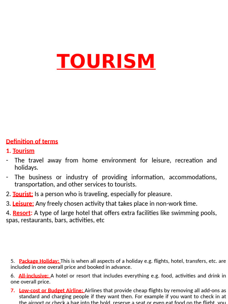 Understanding Tourism: Key Concepts & Trends | PDF | Tourism | Jamaica