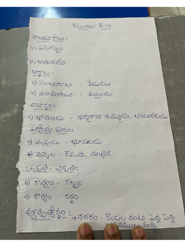 TS 10th Class Telugu Important Grammar 2025 | PDF