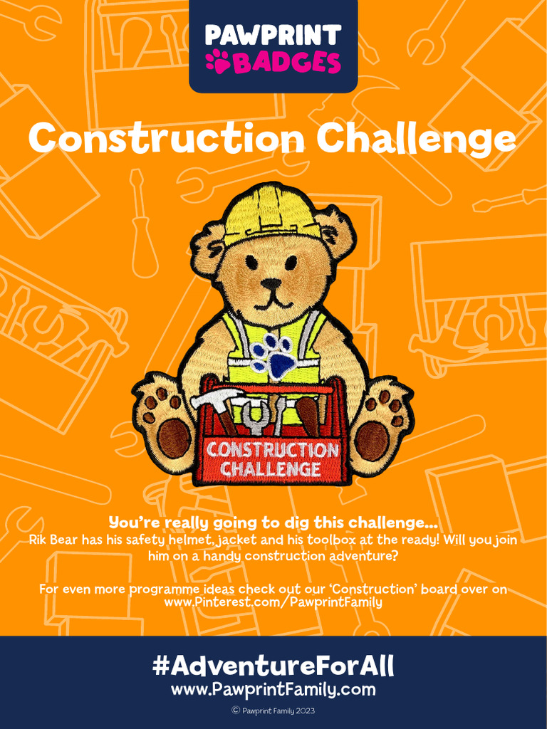 Construction Challenge Badge Activity Pack | PDF