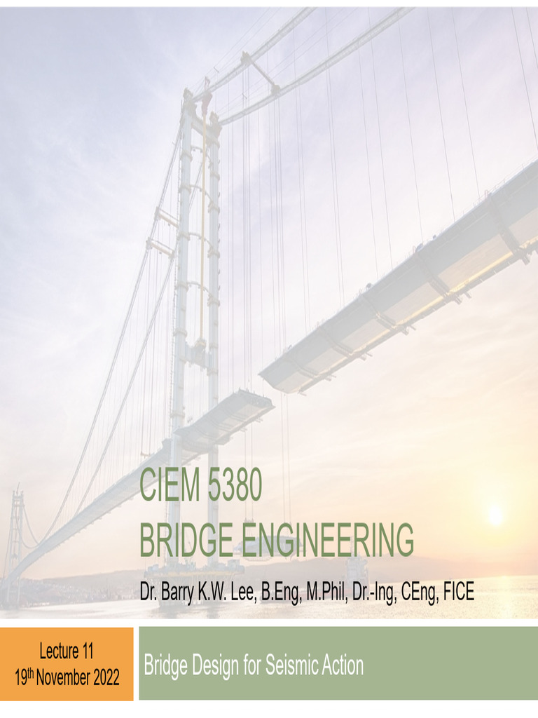 Seismic Bridge Design Principles | PDF | Damping | Classical Mechanics