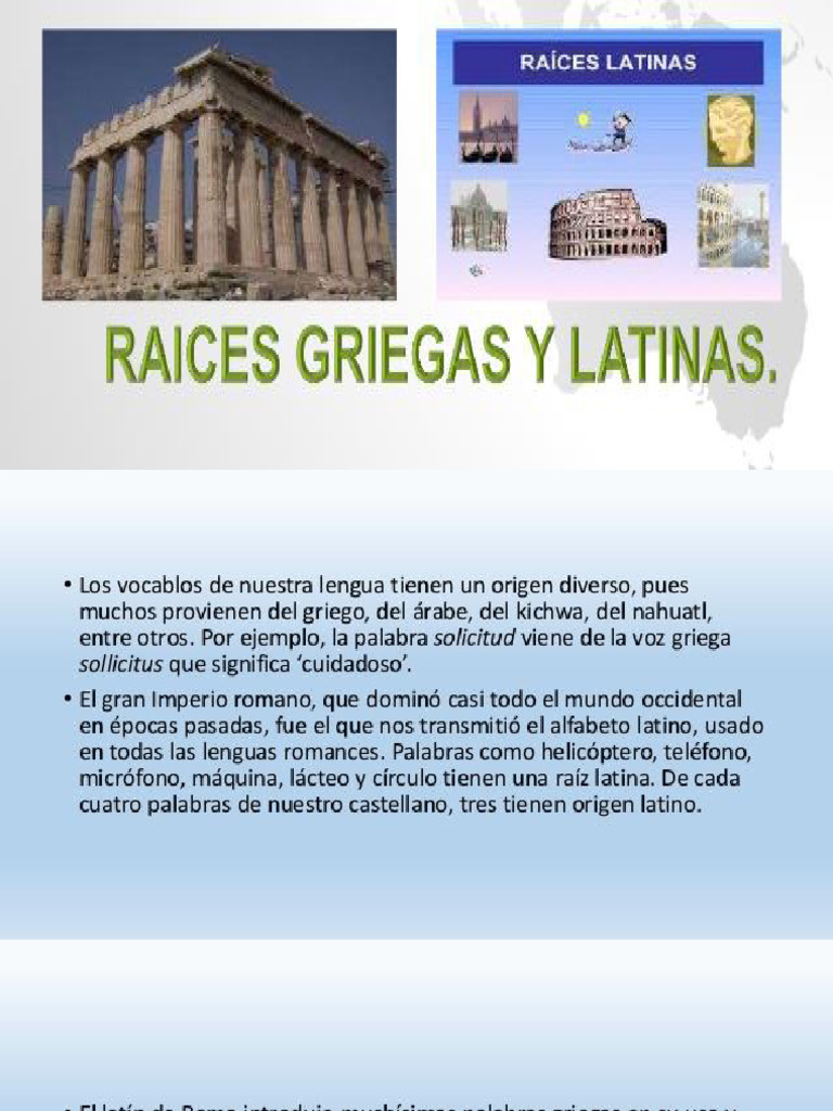 Raices Griegas y Latinas 6 Primaria | PDF